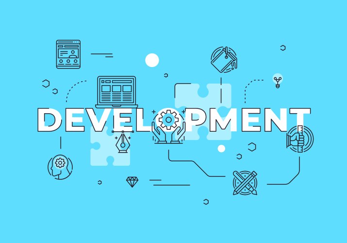 Target text concept modern flat style Royalty Free Vector