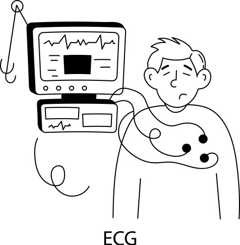 Ecg monitor Royalty Free Vector Image - VectorStock