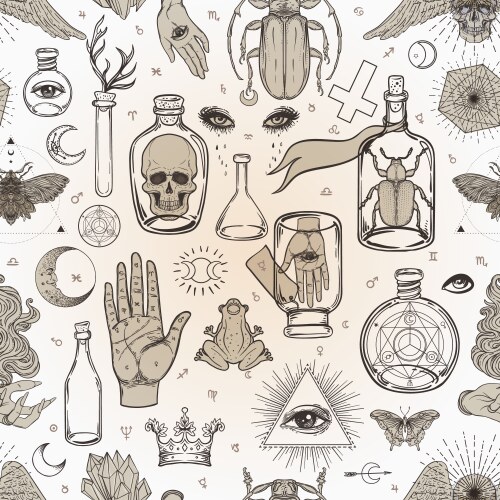 Mystic magic background religion Royalty Free Vector Image