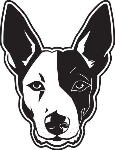 Basenji - minimalist and flat logo Royalty Free Vector Image