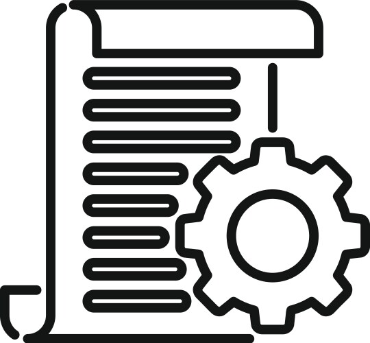 Outline computer vision icon isolated black Vector Image