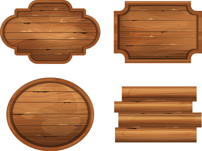 Wooden message board Royalty Free Vector Image