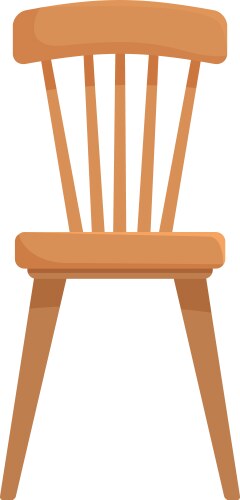 Wooden chair standing on four legs white Vector Image