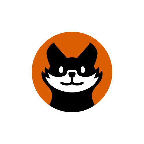 Nine tails fox logo icon Royalty Free Vector Image