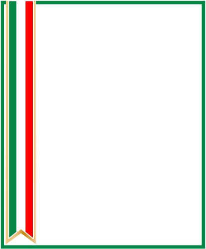 Italian flag symbol frame Royalty Free Vector Image