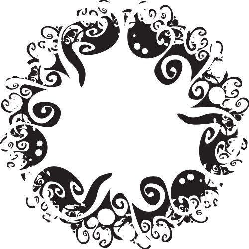 Ornate corner floral design alpona Royalty Free Vector Image