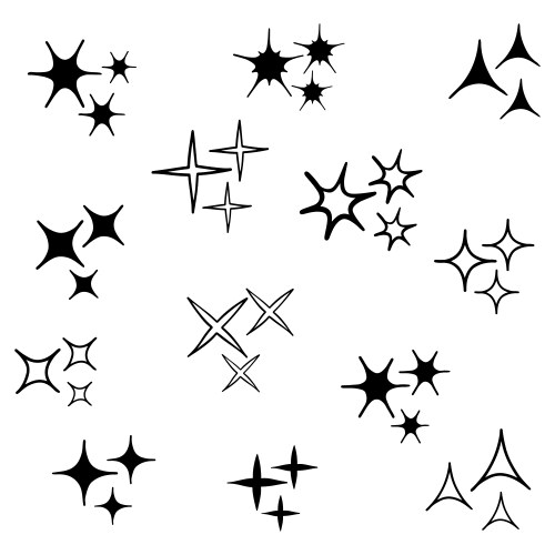 Sparkle icon set Royalty Free Vector Image - VectorStock