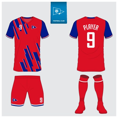 3d realistic template soccer kit Royalty Free Vector Image