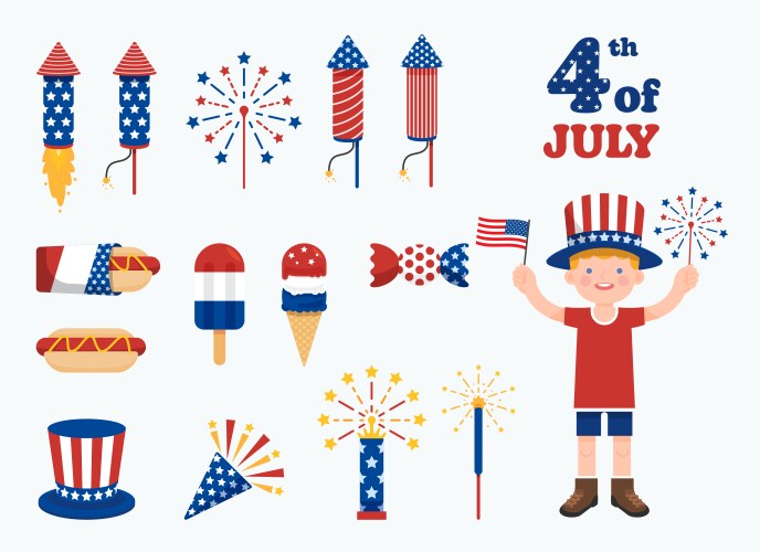 Seamless pattern for 4th of july Royalty Free Vector Image