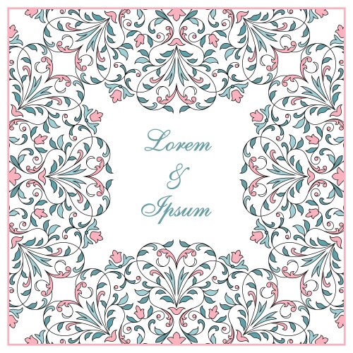 Royal wedding invitation card template Royalty Free Vector