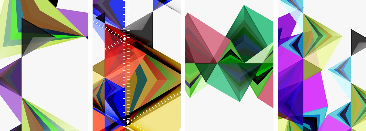 Minimalist triangular geometric clean concept Vector Image