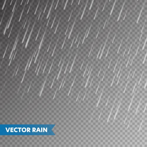 Falling rain realistic background Royalty Free Vector Image