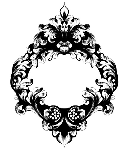 Classic ornamented frame victorian border Vector Image