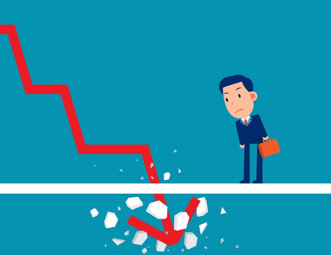 World economic slow down due to covid-19 Vector Image
