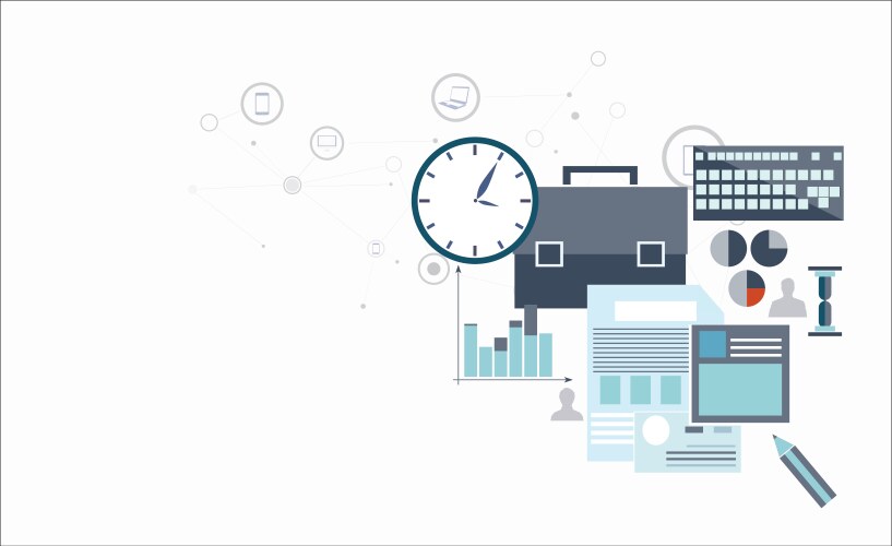 Comprehensive learner analytics turquoise concept Vector Image