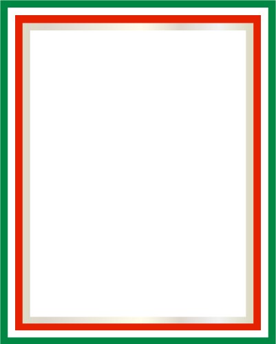 Italian flag ribbon frame Royalty Free Vector Image