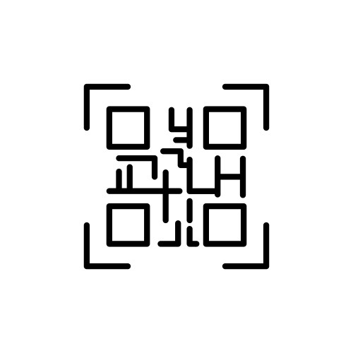 Qr code icon set scan qrcode pictogram in black Vector Image Qr code icon set scan qrcode pictogram in black Vector Image