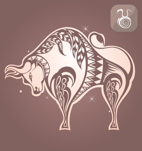 Taurus zodiac sign Royalty Free Vector Image - VectorStock