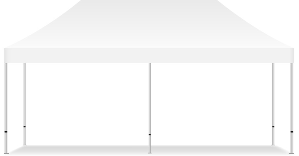 Outdoor canopy rectangular tent mockup front view Vector Image