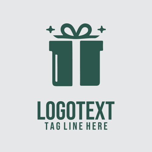 Gift box logo Royalty Free Vector Image - VectorStock