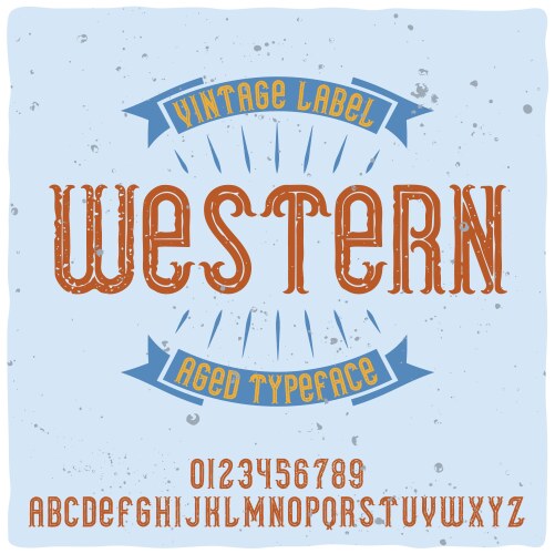 Alphabet vintage font typeface design white style Vector Image