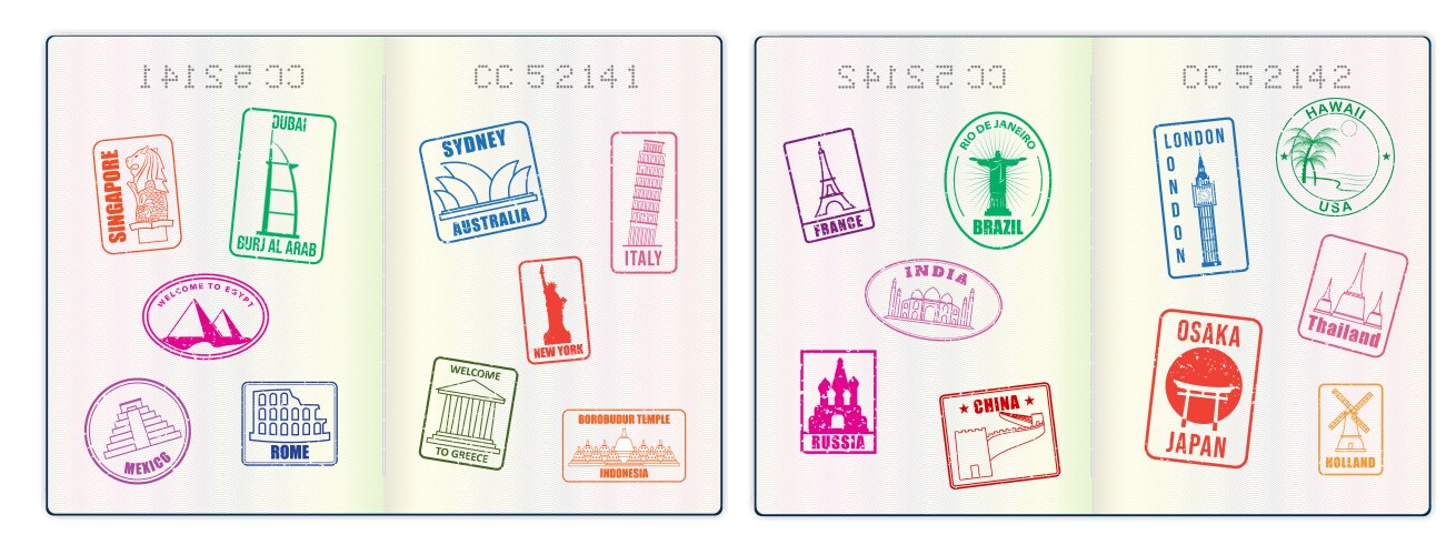 Dubai Passport Stamp Vector Images (17)