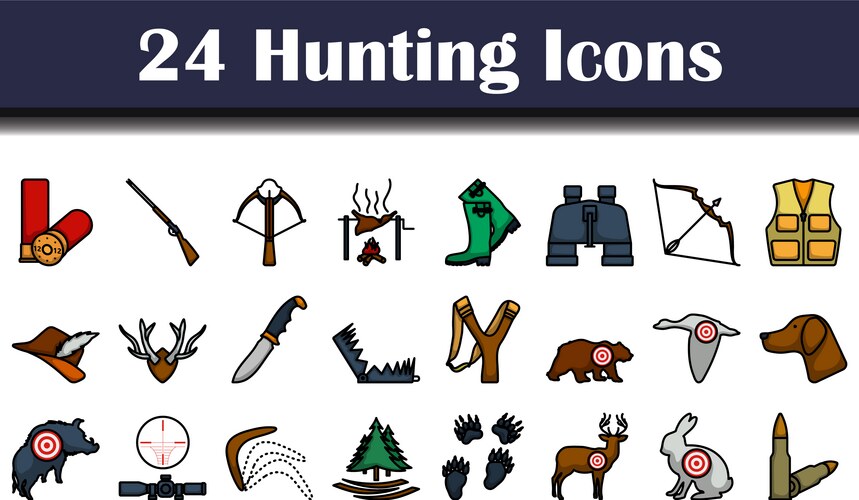 Head hunting icon set collection of winner Vector Image