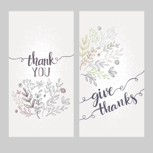 Calligraphic lettering thank you Royalty Free Vector Image