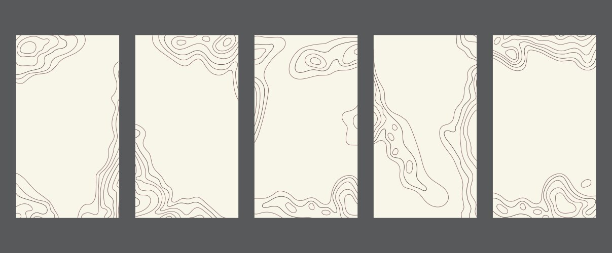 Contour lines on topographic maps geographic map Vector Image