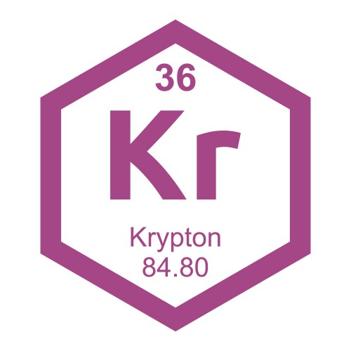 Krypton chemical element Royalty Free Vector Image