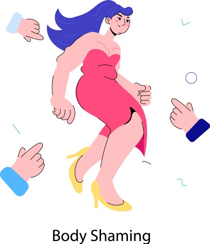 Body shaming Royalty Free Vector Image - VectorStock