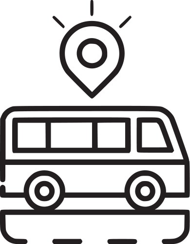 Bus navigation Royalty Free Vector Image - VectorStock