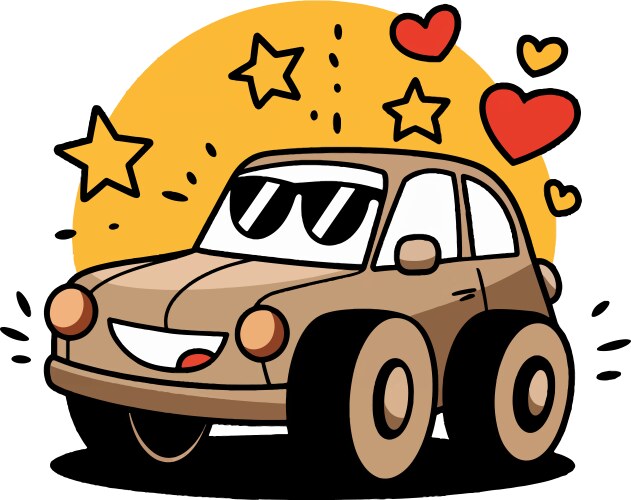 Vintage classic car sticker Royalty Free Vector Image