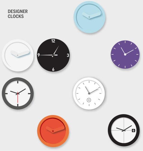 Wall clock Royalty Free Vector Image - VectorStock