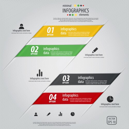 Minimal infographics design elements Royalty Free Vector