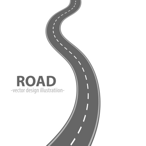 Winding Road Route Map Royalty Free Vector Image