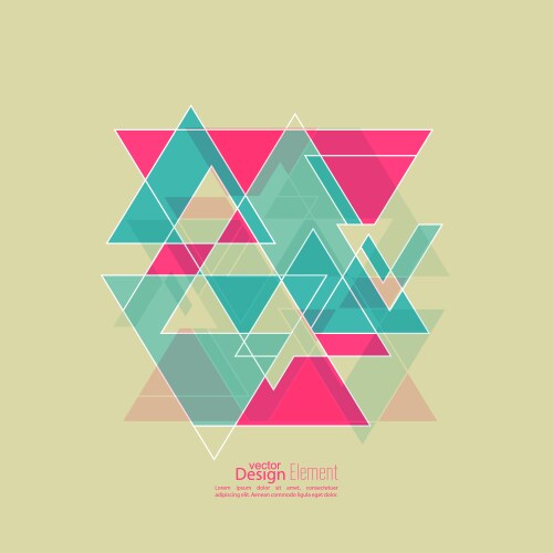 Transparent overlapping triangles Royalty Free Vector Image