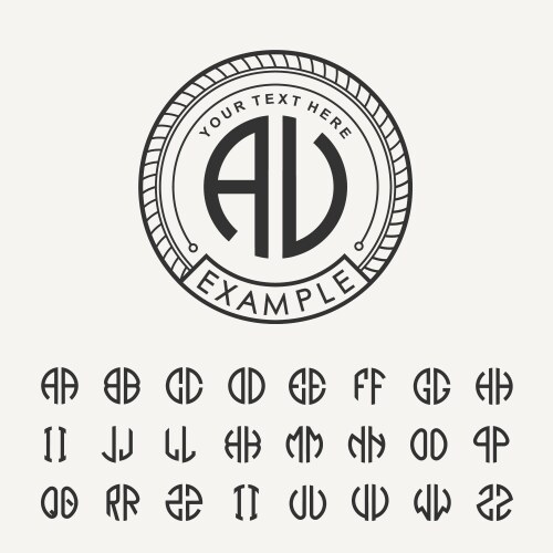 Modern emblem badge template luxury elegant Vector Image