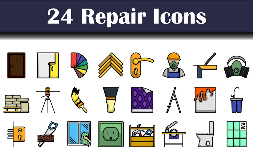 Repair icon set Royalty Free Vector Image - VectorStock