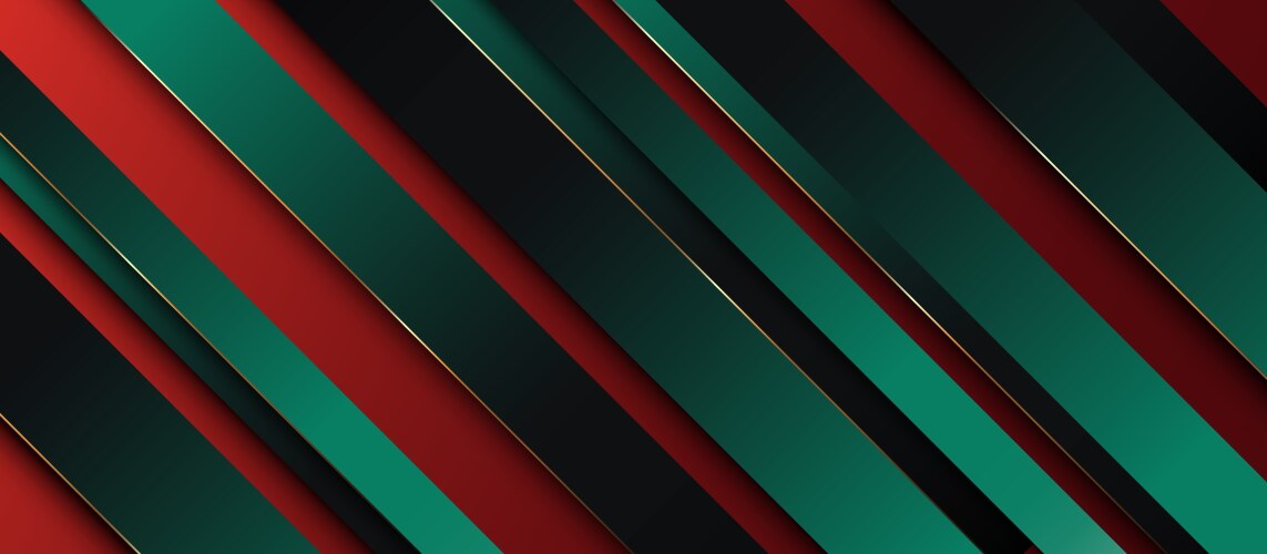 Abstract light lines on red and green background Vector Image