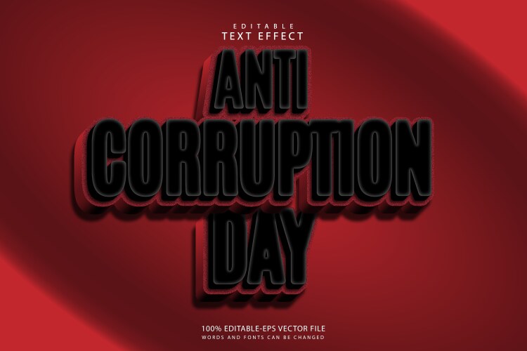 Corruption editable text effect 3 dimension Vector Image
