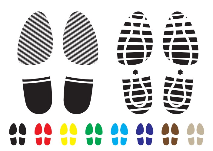 Shoe tracks collection Royalty Free Vector Image