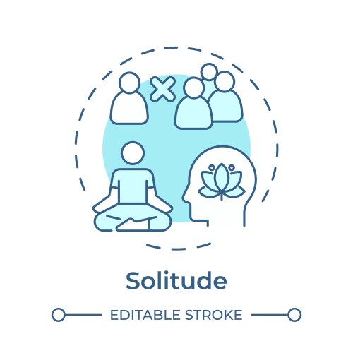 Somatic therapy soft blue concept icon Royalty Free Vector