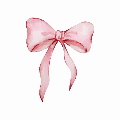Pink Bow Watercolor Vector Images (over 700)