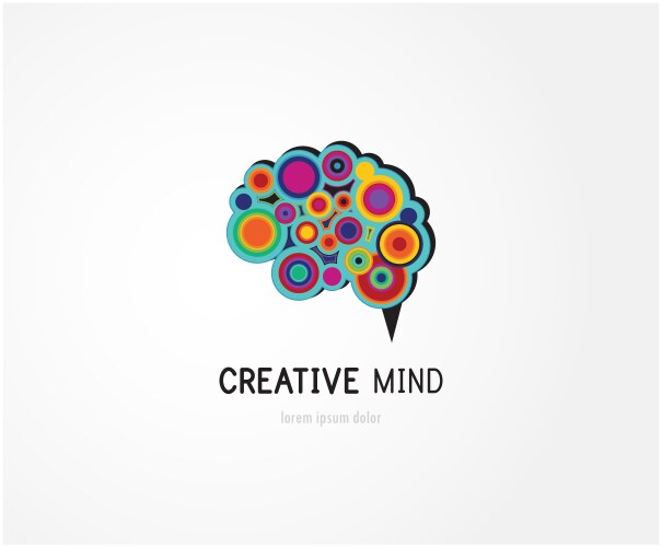 Brainstorm power thinking abstract brain logo Vector Image
