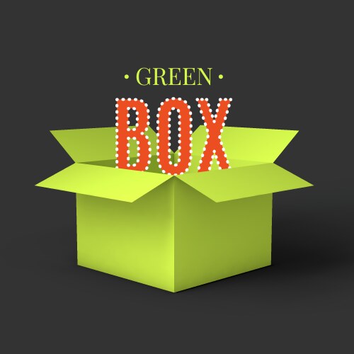 Open box mockup template top view Royalty Free Vector Image