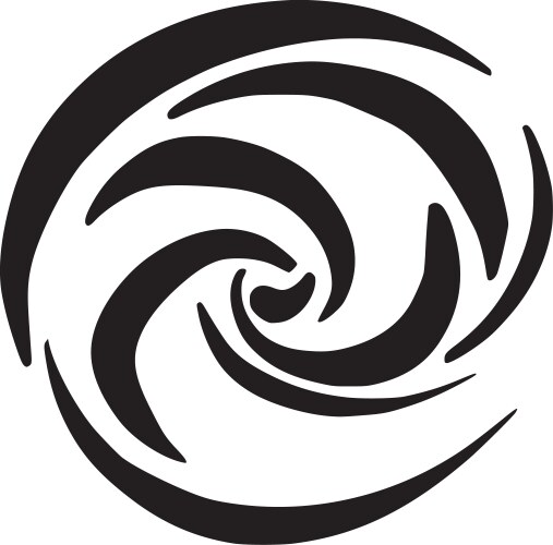 Tornado - minimalist and flat logo Royalty Free Vector Image