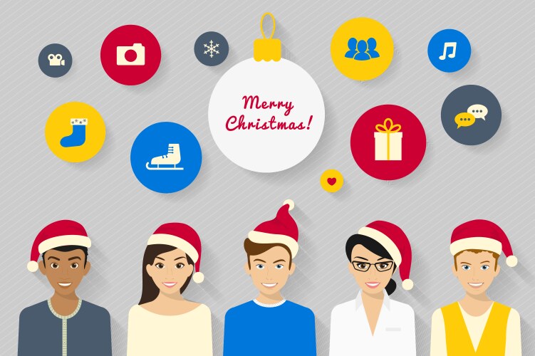 Young man and social media Royalty Free Vector Image