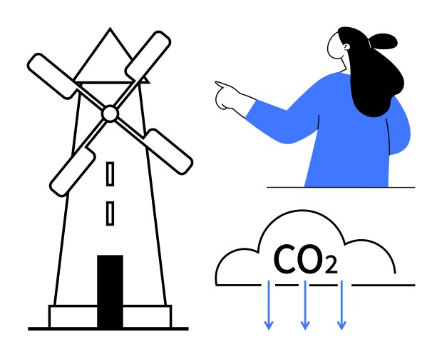 Carbon footprint reduction and sustainability Vector Image