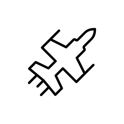 Fighter jet icon linear style sign for mobile – Royalty-Free Vector ...
